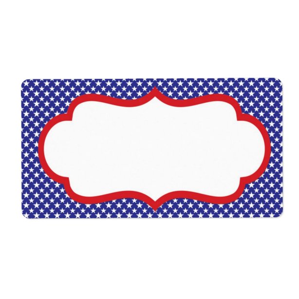 Red White And Blue Labels | Zazzle.ca