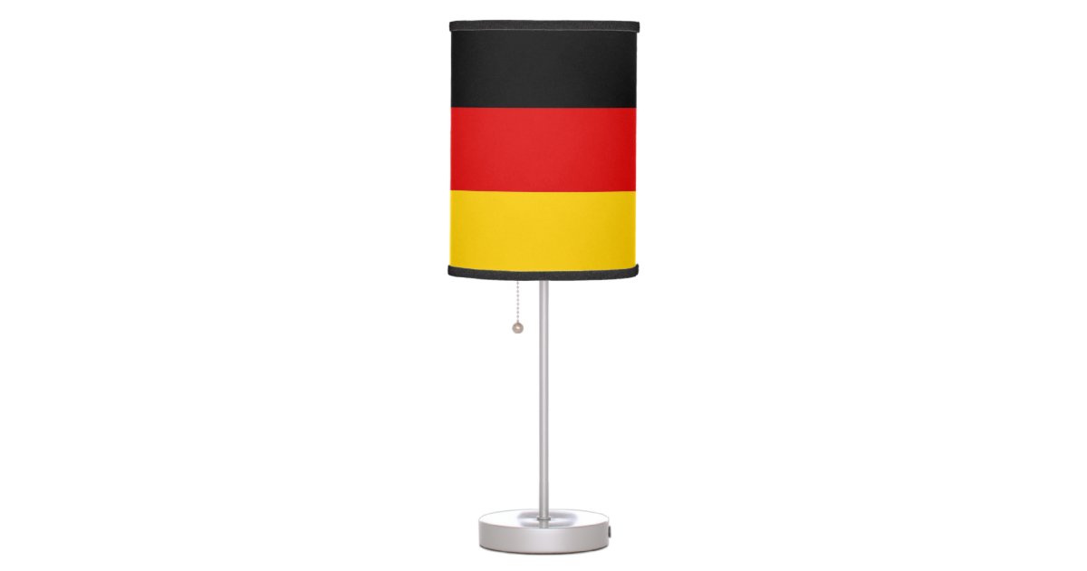 Patriotic table lamp with Flag of Germany | Zazzle