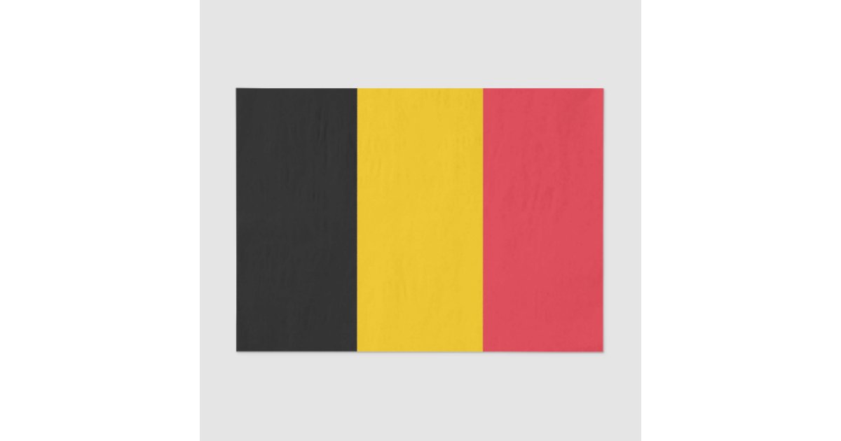 Patriotic tissue paper with flag of Belgium | Zazzle
