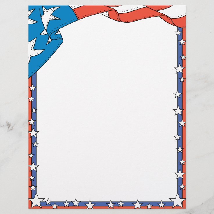 Patriotic USA Letterhead | Zazzle