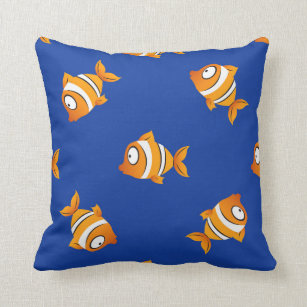 Fish Pattern Pillows - Decorative & Throw Pillows | Zazzle CA