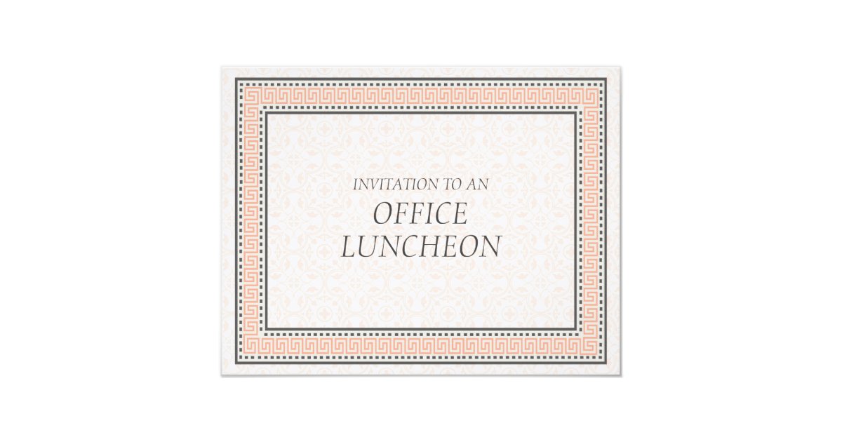 Patterns & Borders 1 Office Lunch Invitation | Zazzle.ca