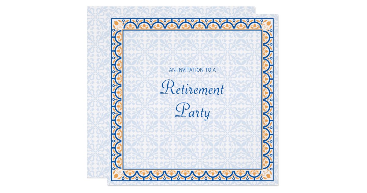 Patterns & Borders 2 Retirement Party Invitation | Zazzle.ca
