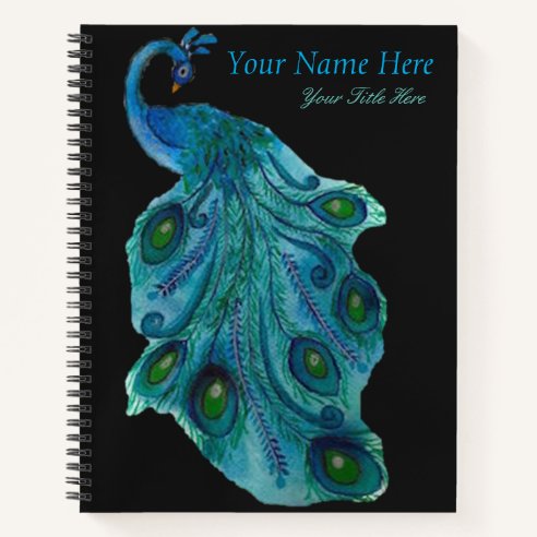 Peacock Notebooks | Zazzle.ca