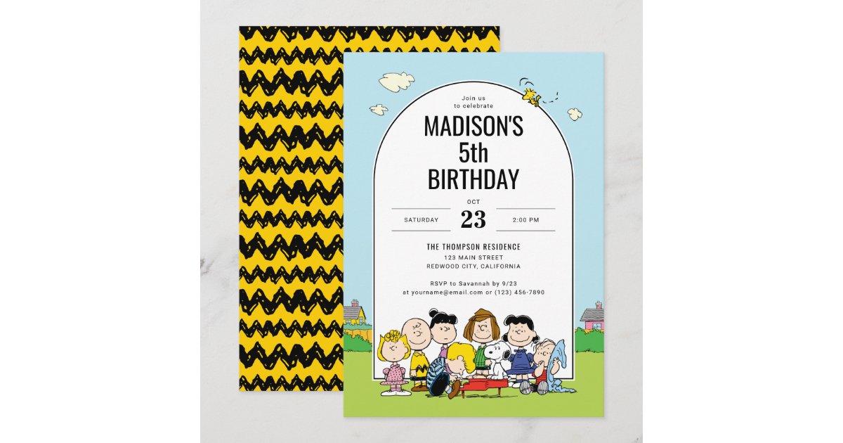 Peanuts | Franklin Birthday Invitation | Zazzle
