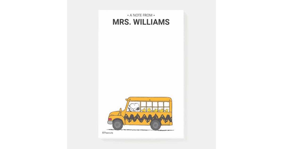 Peanuts | Snoopy Bus Driver Post-it Notes | Zazzle