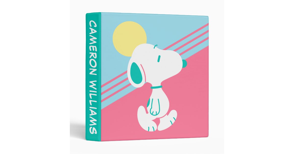 Peanuts | Snoopy Deco Dreams Sun | Add Your Name Binder | Zazzle
