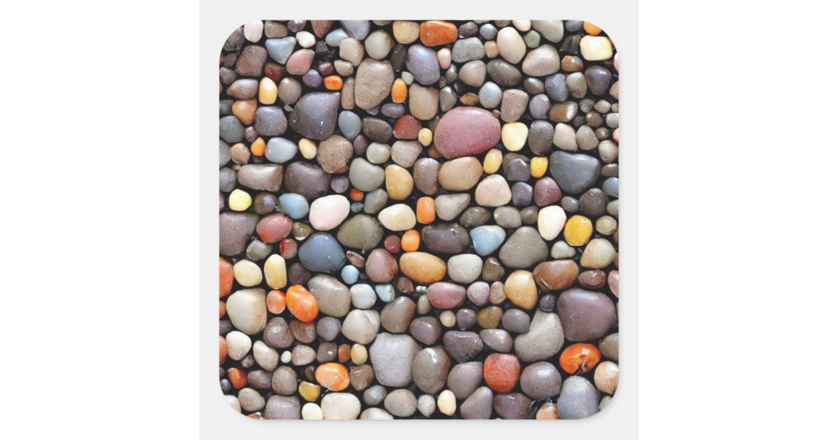 Pebbles Square Sticker | Zazzle