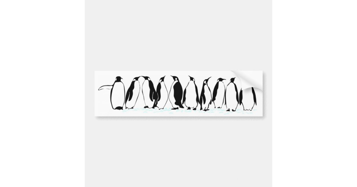 Penguins on Parade Bumper Sticker | Zazzle