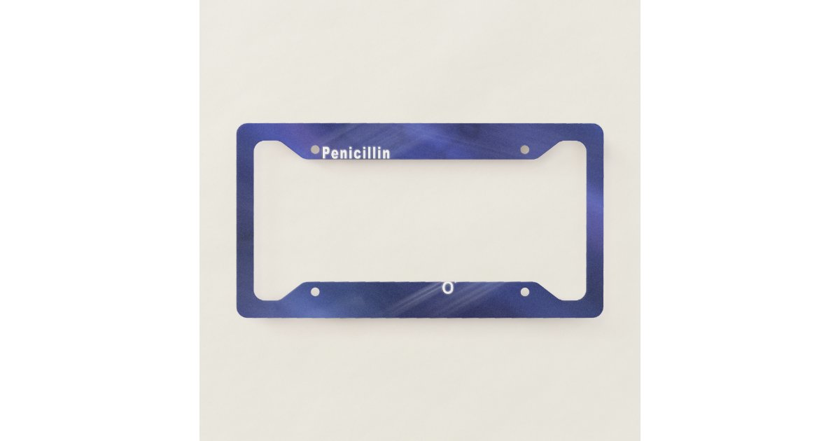Penicillin, antibiotic drug, Structural chemical License Plate Frame ...