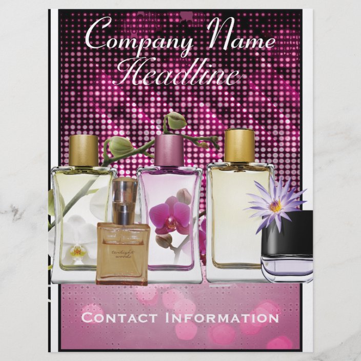 Perfume & Fragrance Marketing Flyer Template | Zazzle.ca