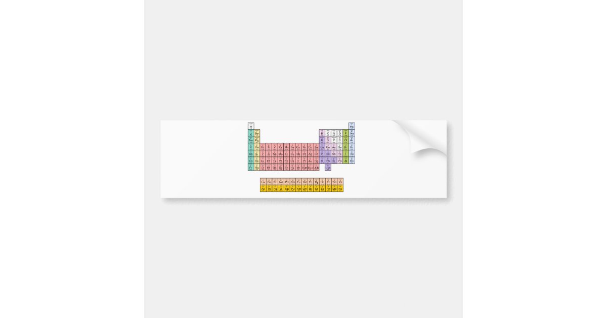Periodic Table Bumper Sticker | Zazzle