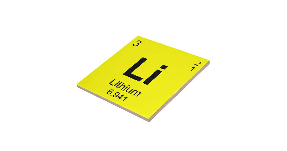 Periodic Table of Elements (Lithium) Tile | Zazzle