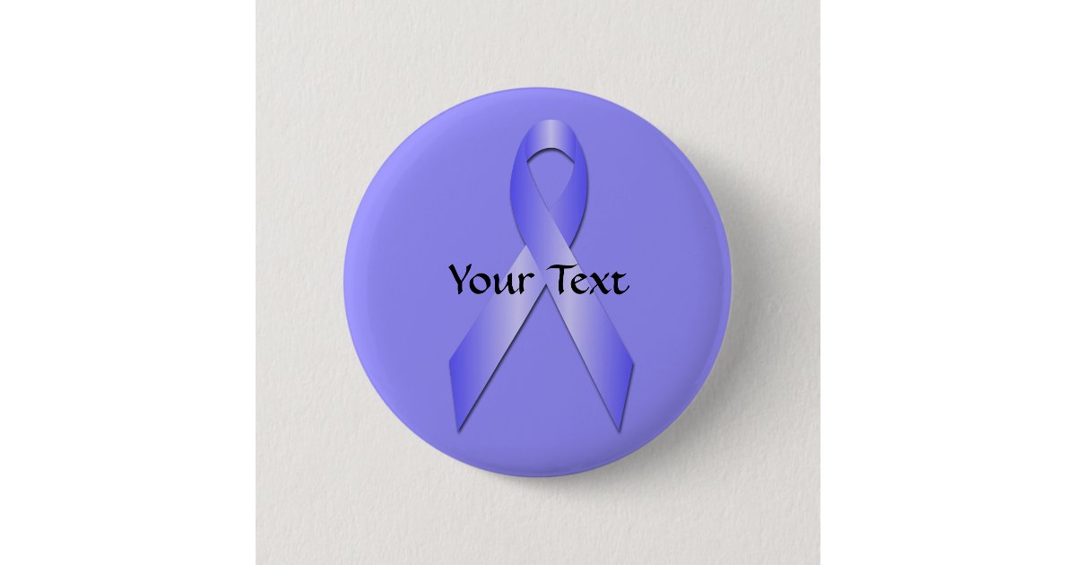 Periwinkle Awareness Ribbon Button Template | Zazzle