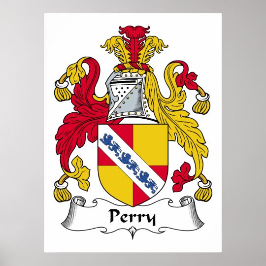 Perry Family Crest Poster | Zazzle.ca