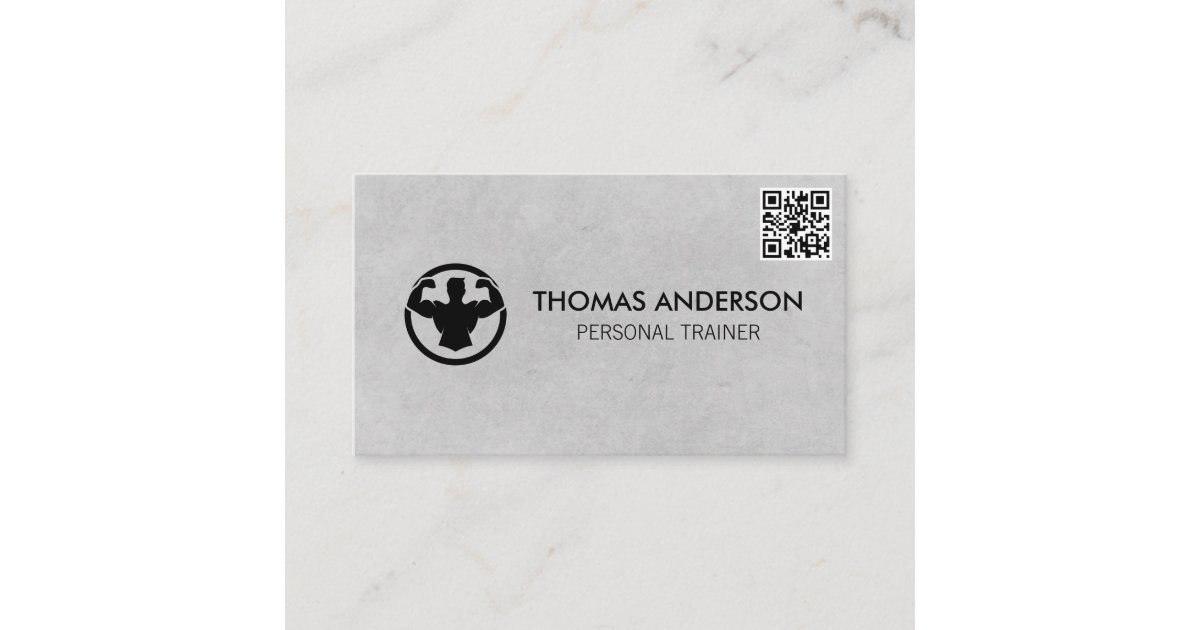 Personal Trainer | Fitness Coach | QR Code Business Card | Zazzle