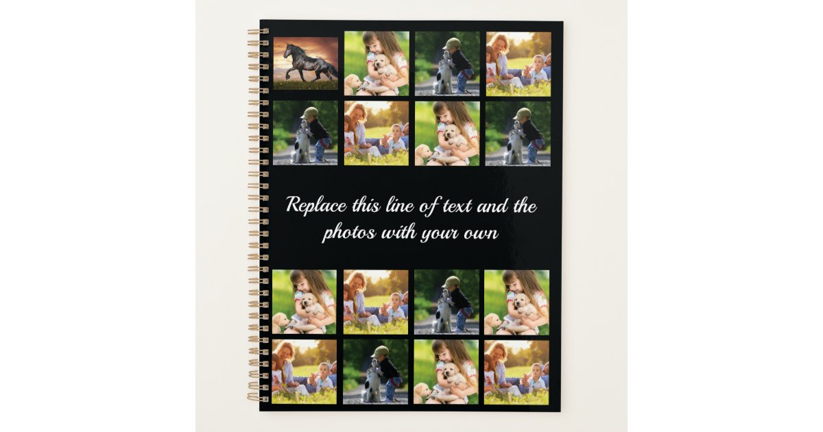 Personalize photo collage and text planner | Zazzle