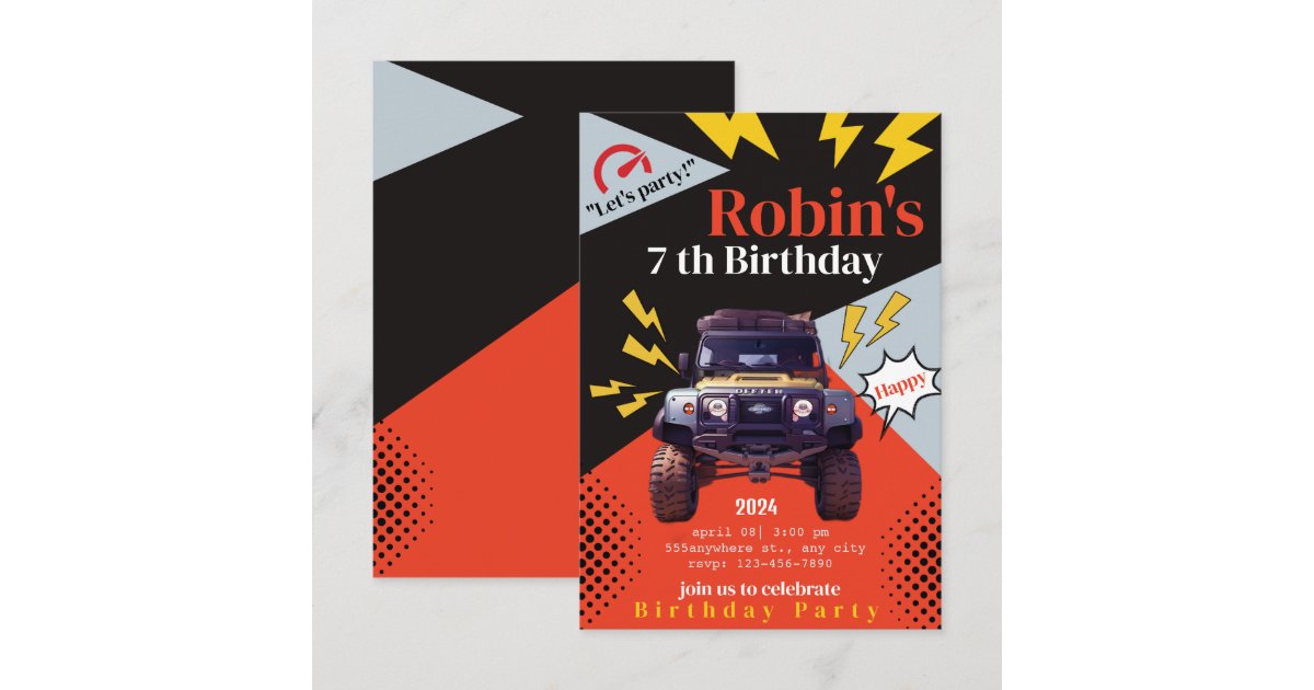 Personalized Birthday Invitation, Custom Party Invitation | Zazzle