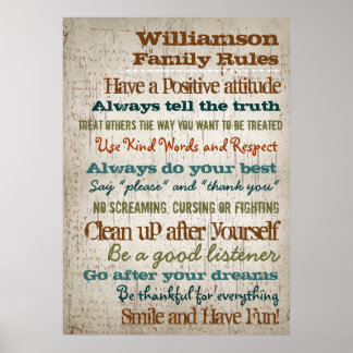 House Rules Posters | Zazzle Canada