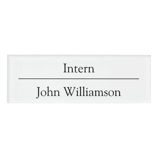 Personalized Internship or Business Position Name Name Tag | Zazzle.ca