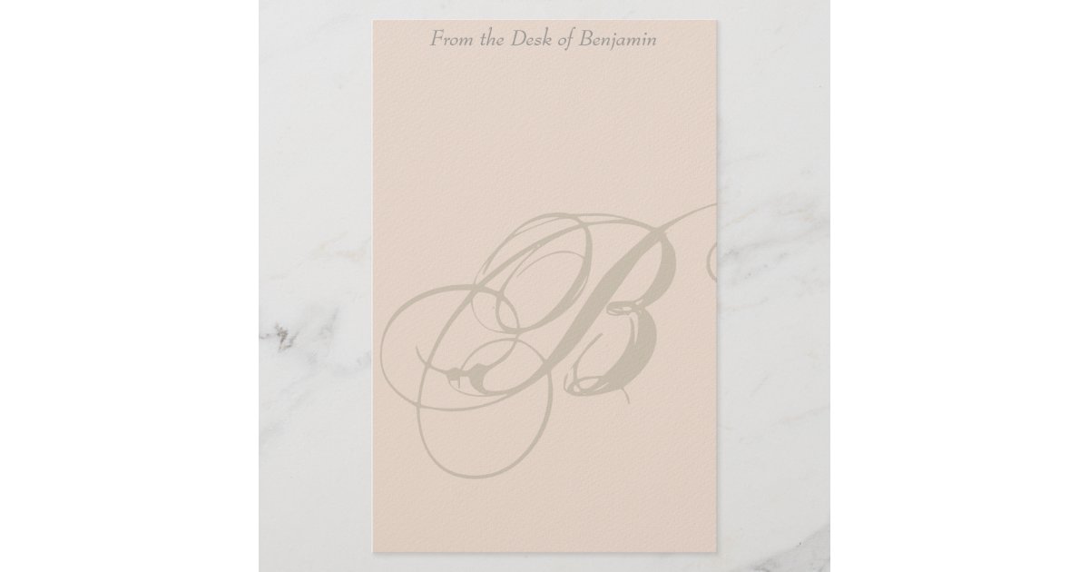 Personalized Monogram B Stationery | Zazzle