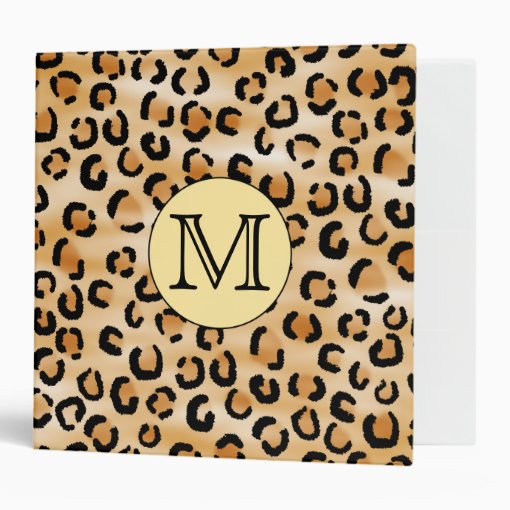 Personalized Monogram Leopard Print Pattern. Binder | Zazzle
