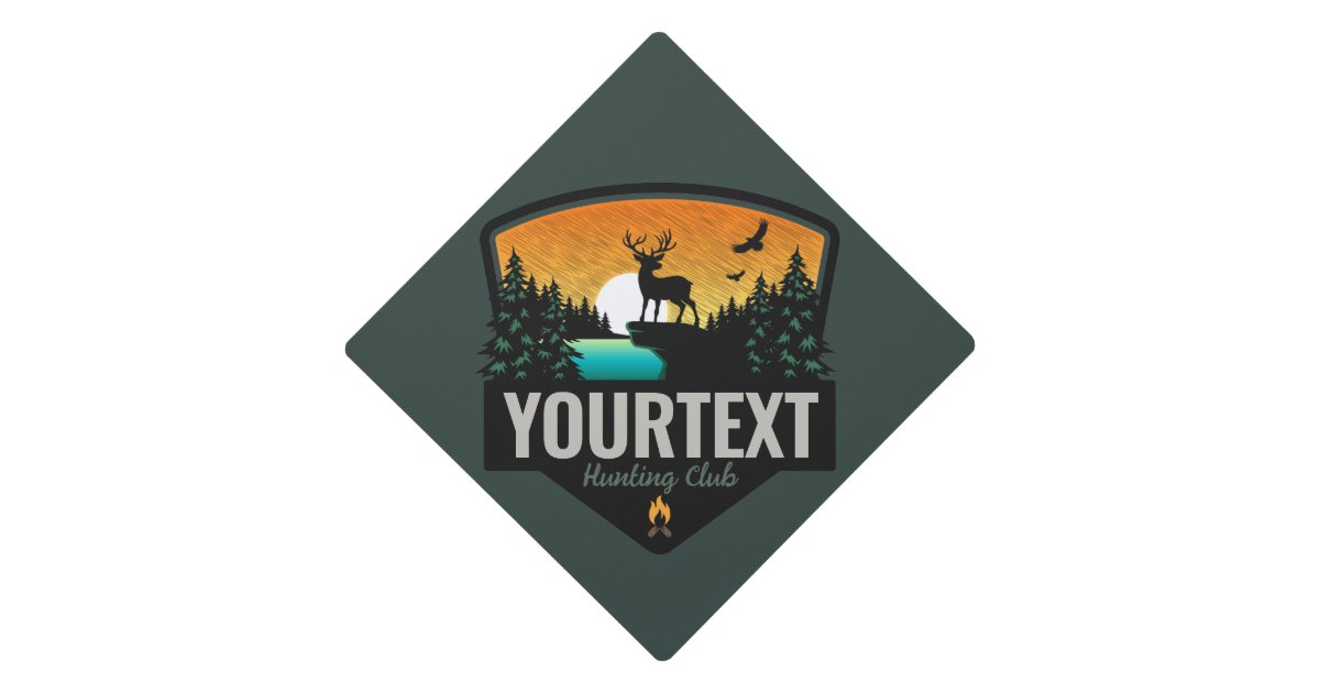 Personalized NAME Elk Hunting Wilderness Sunset Graduation Cap Topper ...