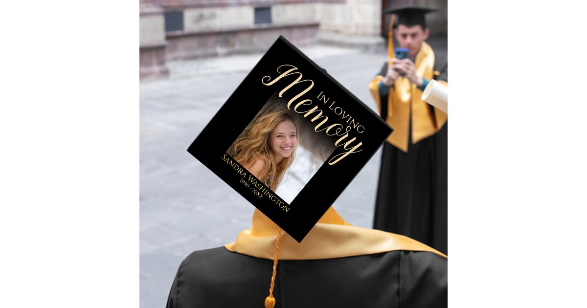 Personalized Photo Memorial Graduation Cap Topper | Zazzle