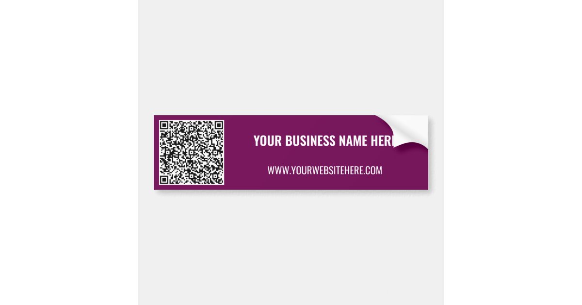 Personalized QR Code Bumper Sticker Custom Text | Zazzle