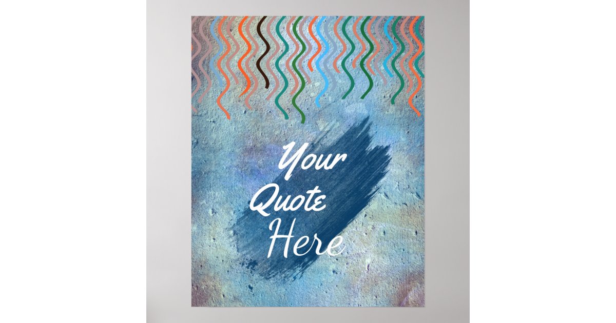 Personalized Quote Vintage Swirl Custom Poster | Zazzle