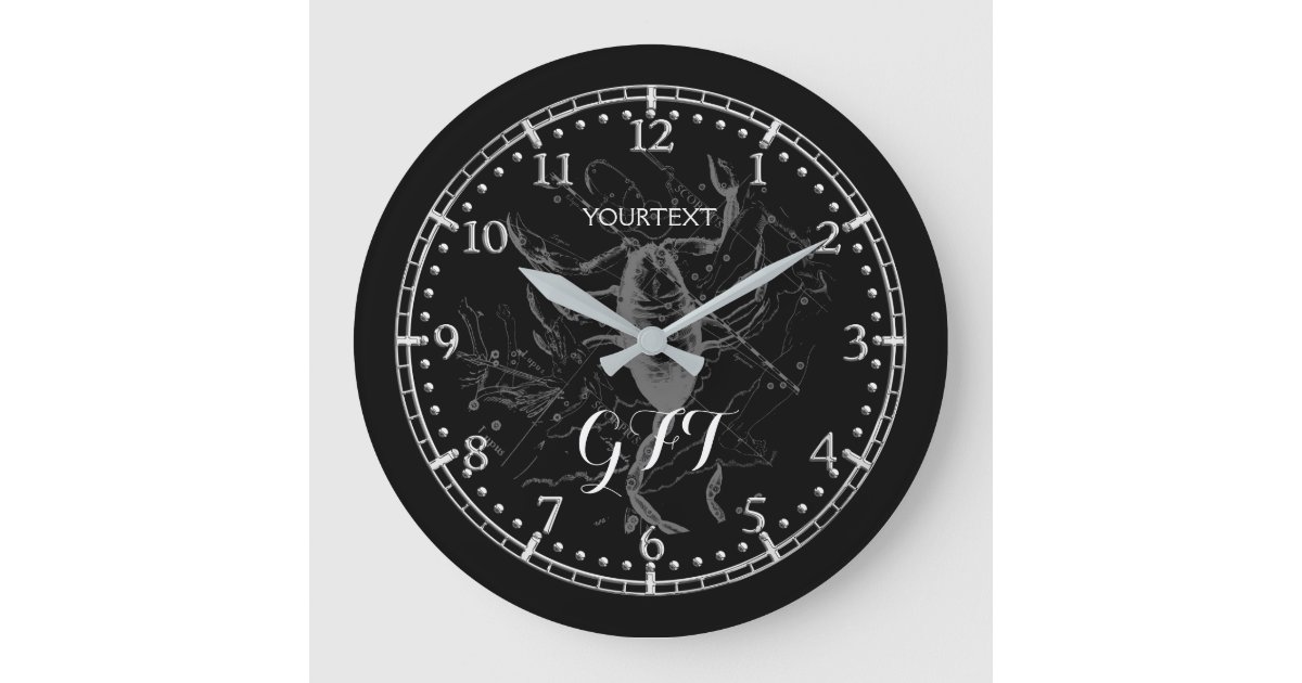 Personalized Scorpio Constellation Zodiac Large Clock | Zazzle
