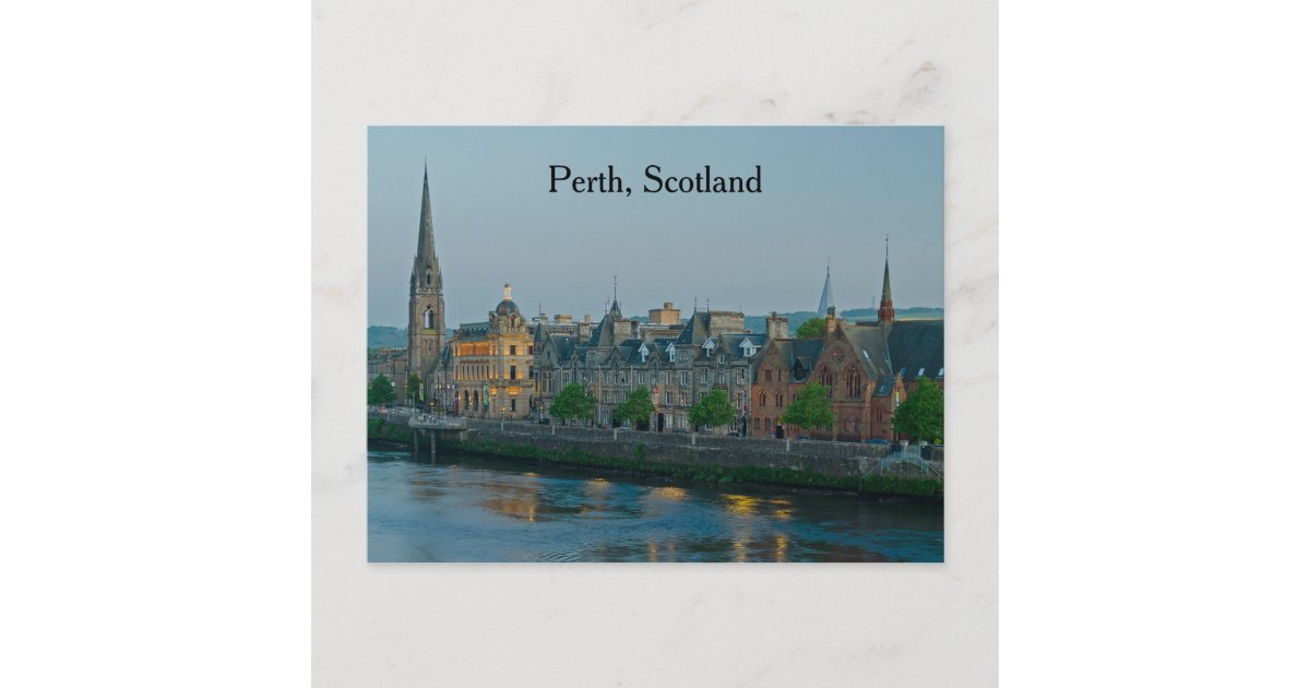 Perth Scotland Night Scene Postcard | Zazzle
