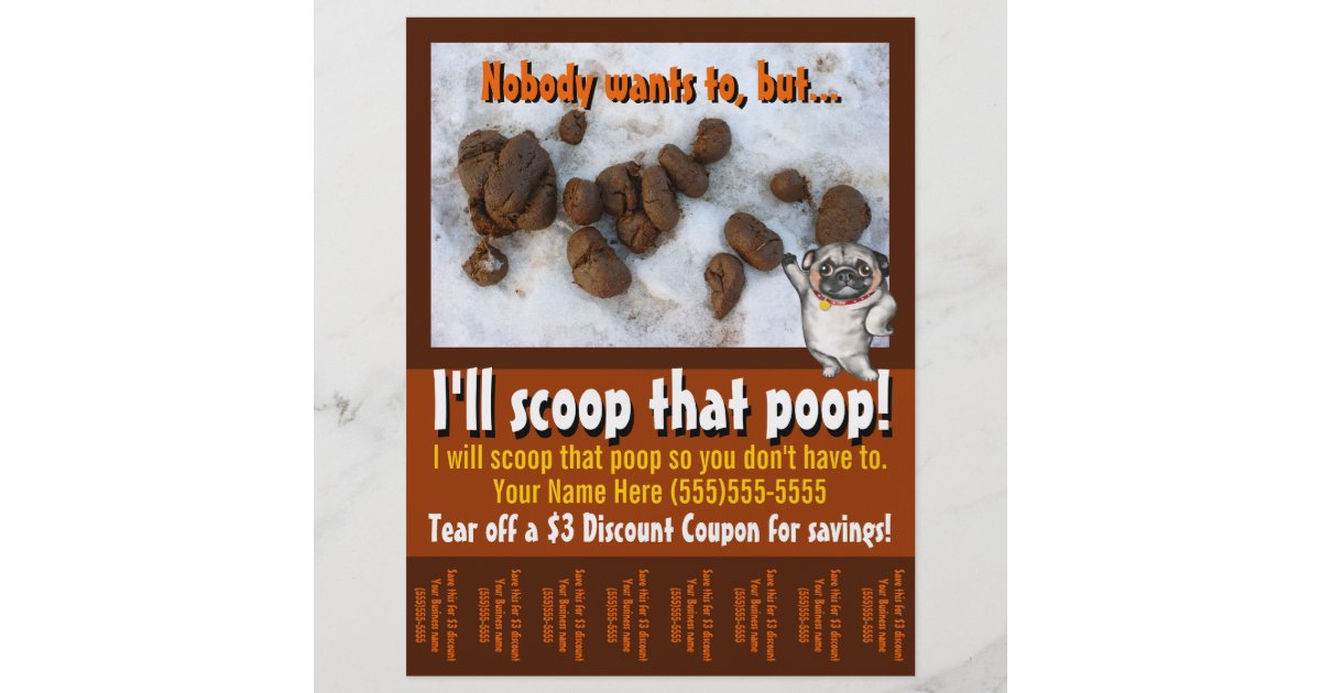 Pet Waste Removal.Pooper Scooper.Custom promo Flyer | Zazzle