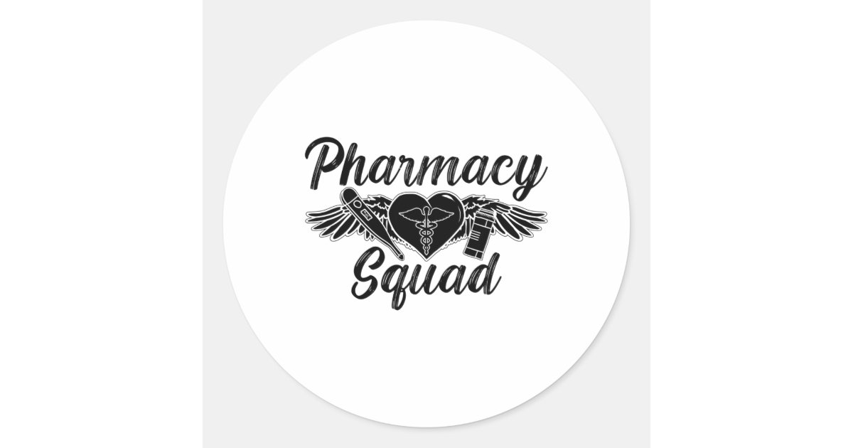 Pharmacist Technician Medicine Tech Pharmacy Squad Classic Round ...