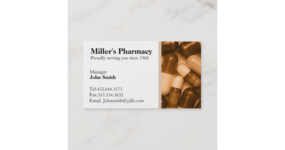 Pharmacy Pharmacist Business Card | Zazzle