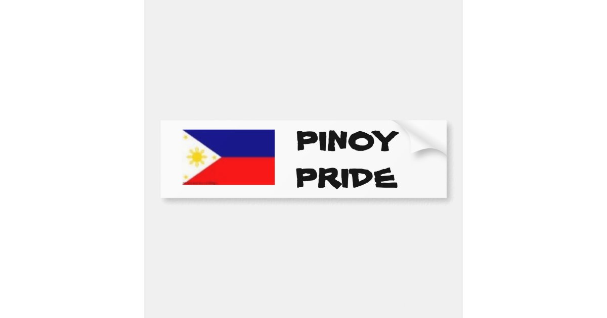 phil flag, PINOY PRIDE Bumper Sticker | Zazzle