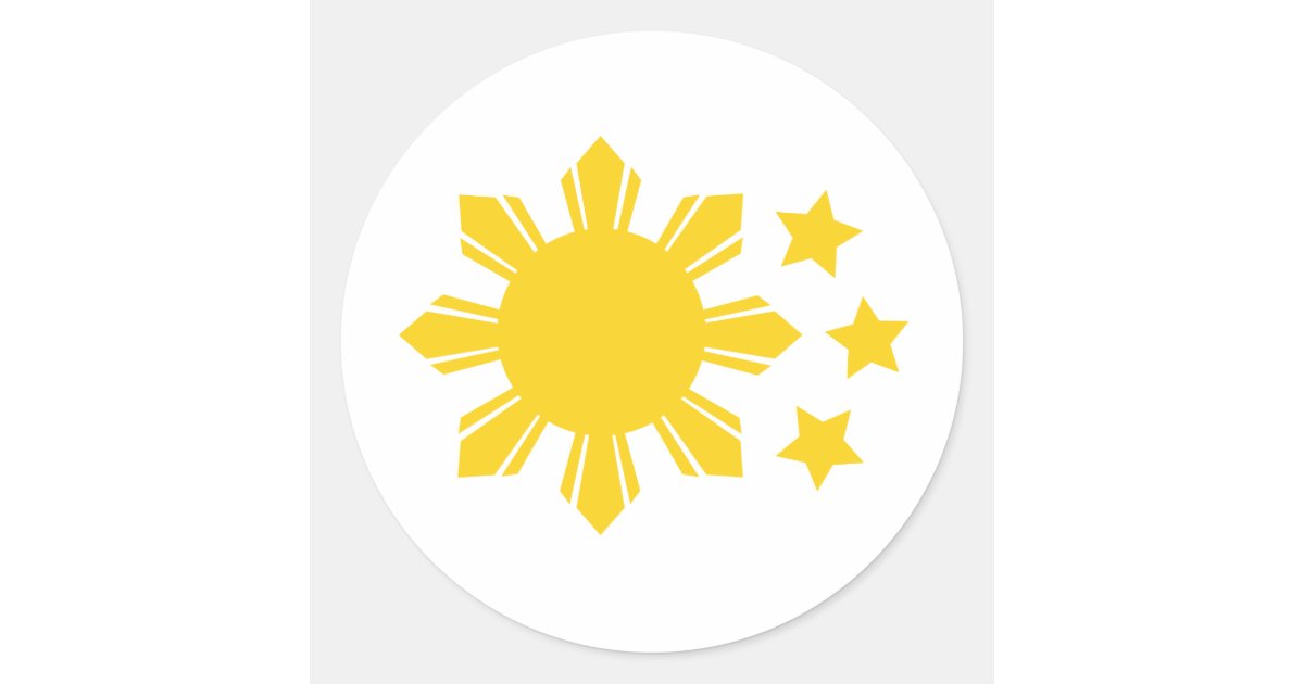 Philippine Flag - Proud to be Pinoy! Classic Round Sticker | Zazzle