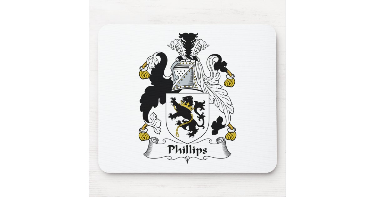 Phillips Family Crest Mouse Pad | Zazzle