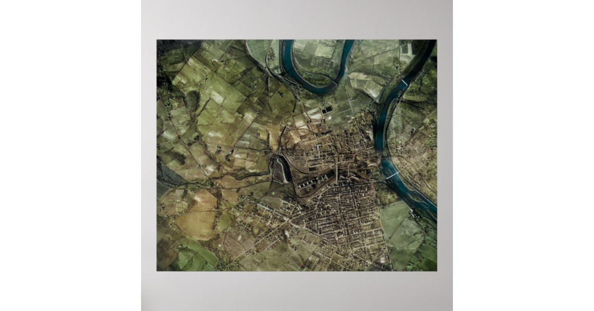 Phoenixville Mont Clare 1937 Aerial Map Poster | Zazzle