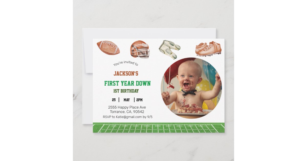Photo First year down birthday invitation | Zazzle Photo First year down birthday invitation | Zazzle
