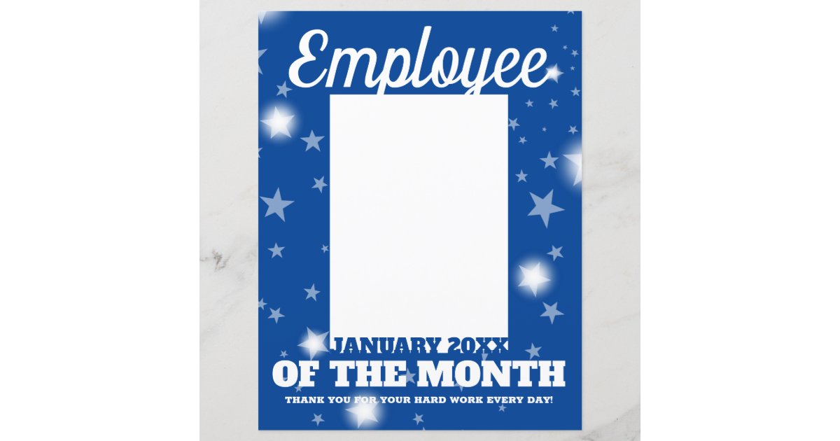 photo insert employee of the month JAN letterhead | Zazzle