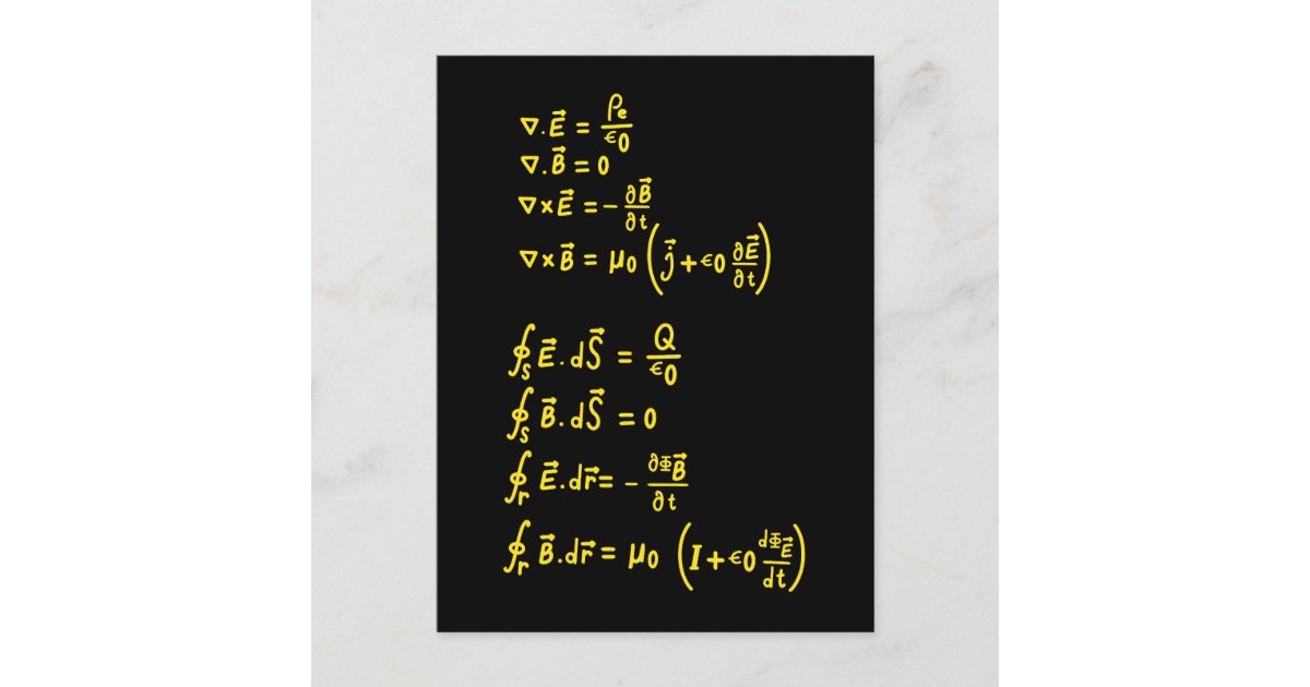 Physics Formula Square Sticker Invitation Postcard | Zazzle