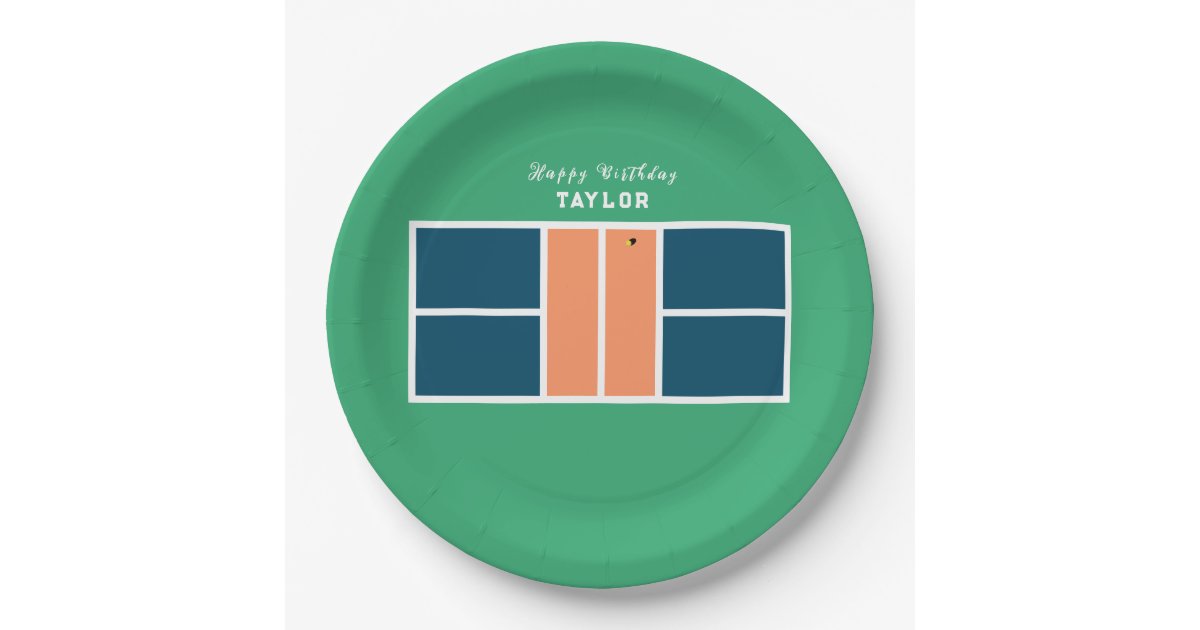 Pickleball Birthday Party Paper Plate | Zazzle