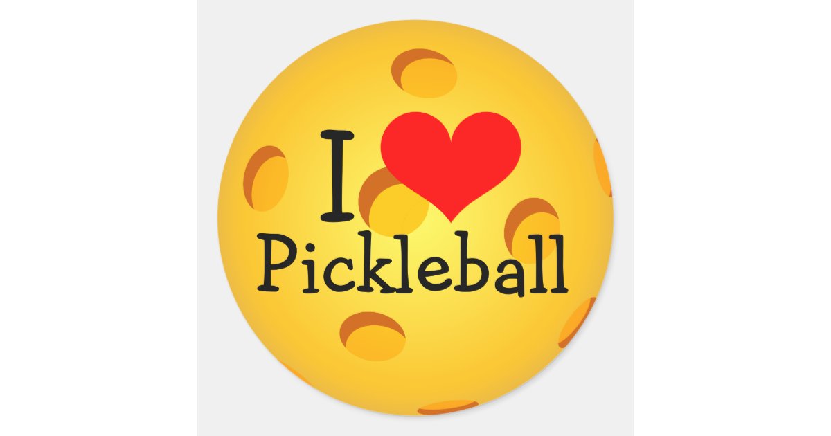 PICKLEBALL STICKERS - "I Love Pickleball" | Zazzle