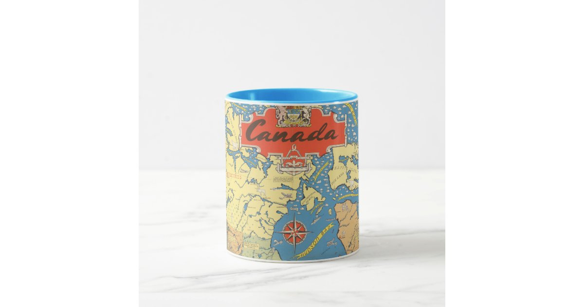 Pictorial Map of Canada - Landmarks Mug | Zazzle