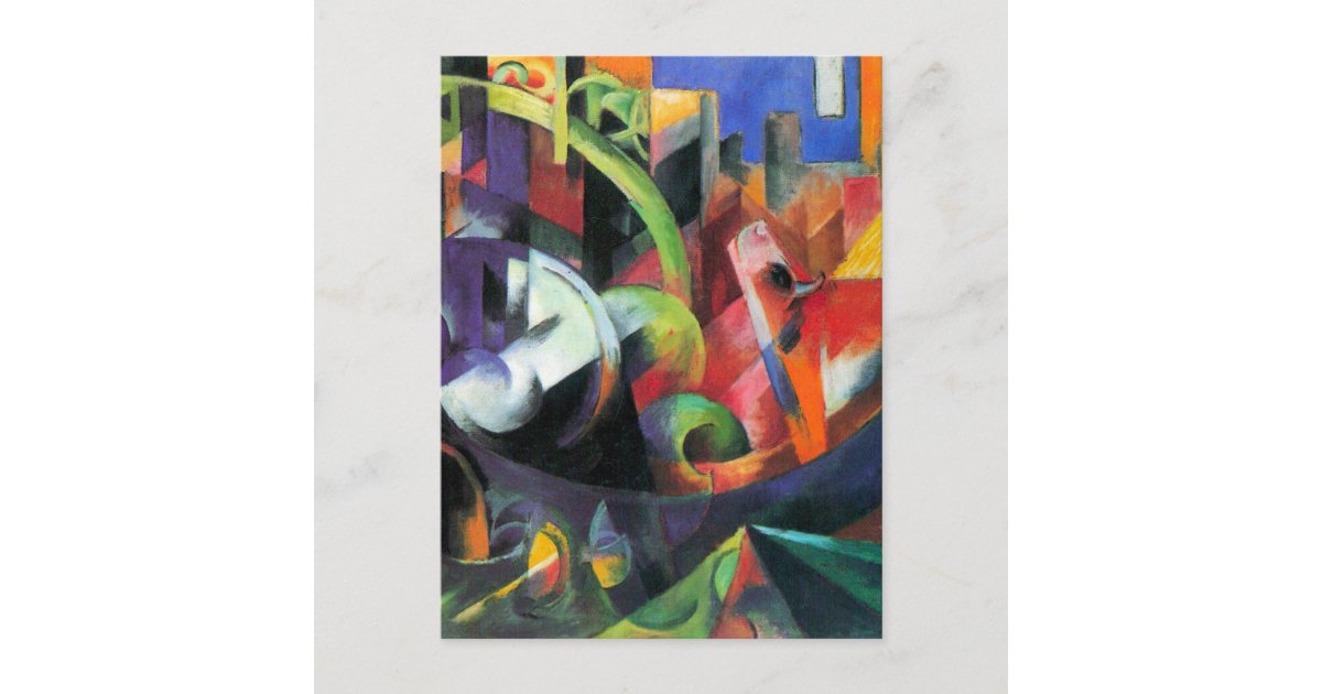Picture with Cattle by Franz Marc, Vintage Art Postcard | Zazzle