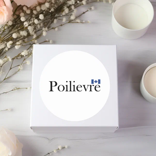 Pierre Poilievre Official Canadian Flag Classic Round Sticker | Zazzle