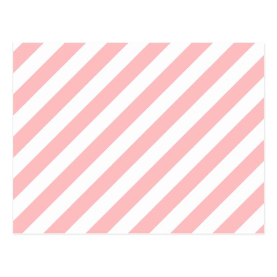 Pink and White Diagonal Stripes Pattern Postcard | Zazzle.ca