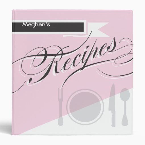Pink Retro Cookbook - Recipe Binder | Zazzle