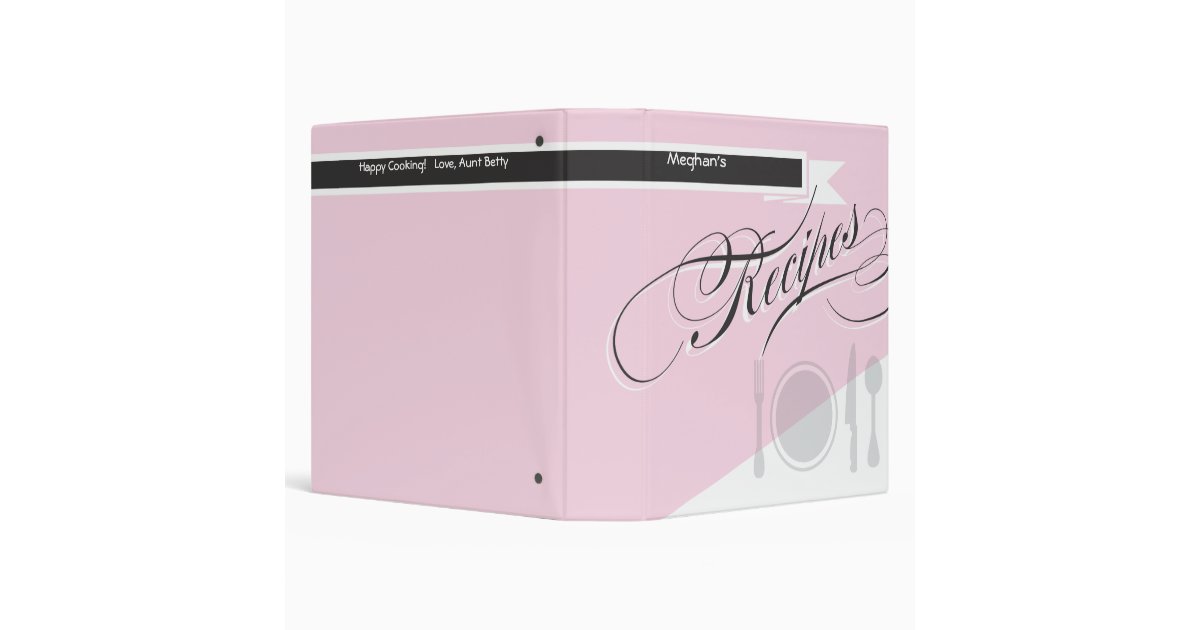 Pink Retro Cookbook - Recipe Binder | Zazzle